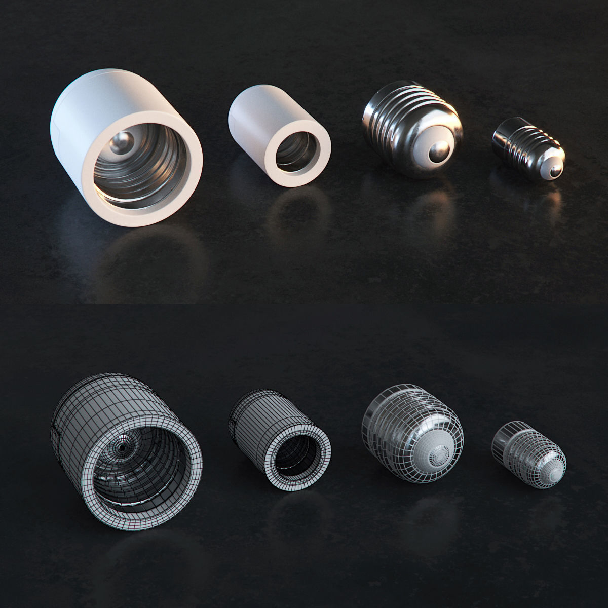 LED Bulb Lamps Set Avid Lighting free 3D model | CGTrader