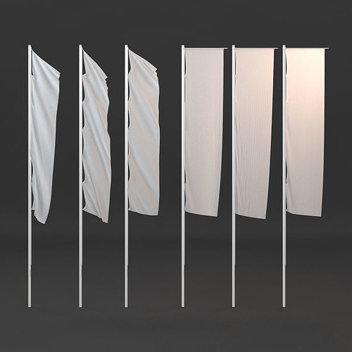 Animated Flagpoles 3D model animated | CGTrader