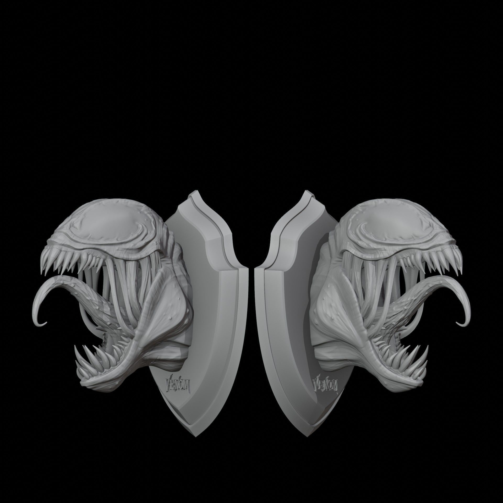 Marvel Venom Head Hunting Trophy Printable STL 3D model 3D printable ...
