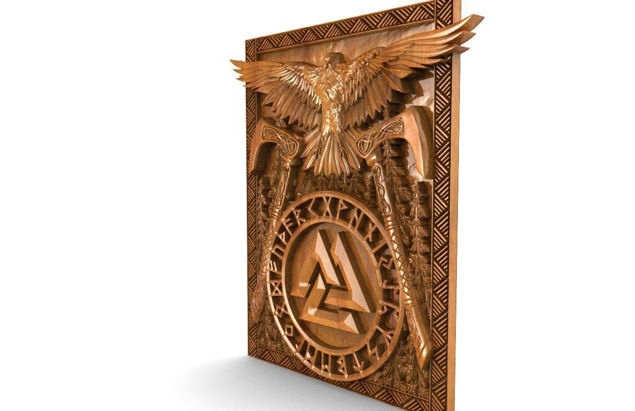 Viking valknut CNC 3D model 3D printable | CGTrader