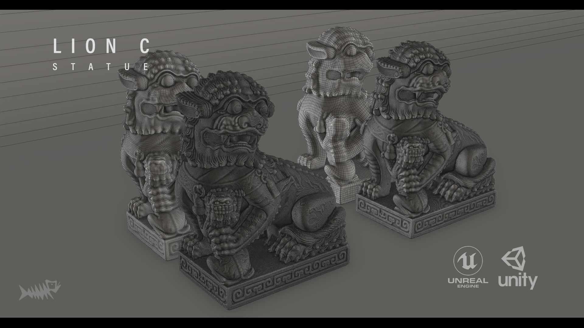 Lion C 3D model | CGTrader