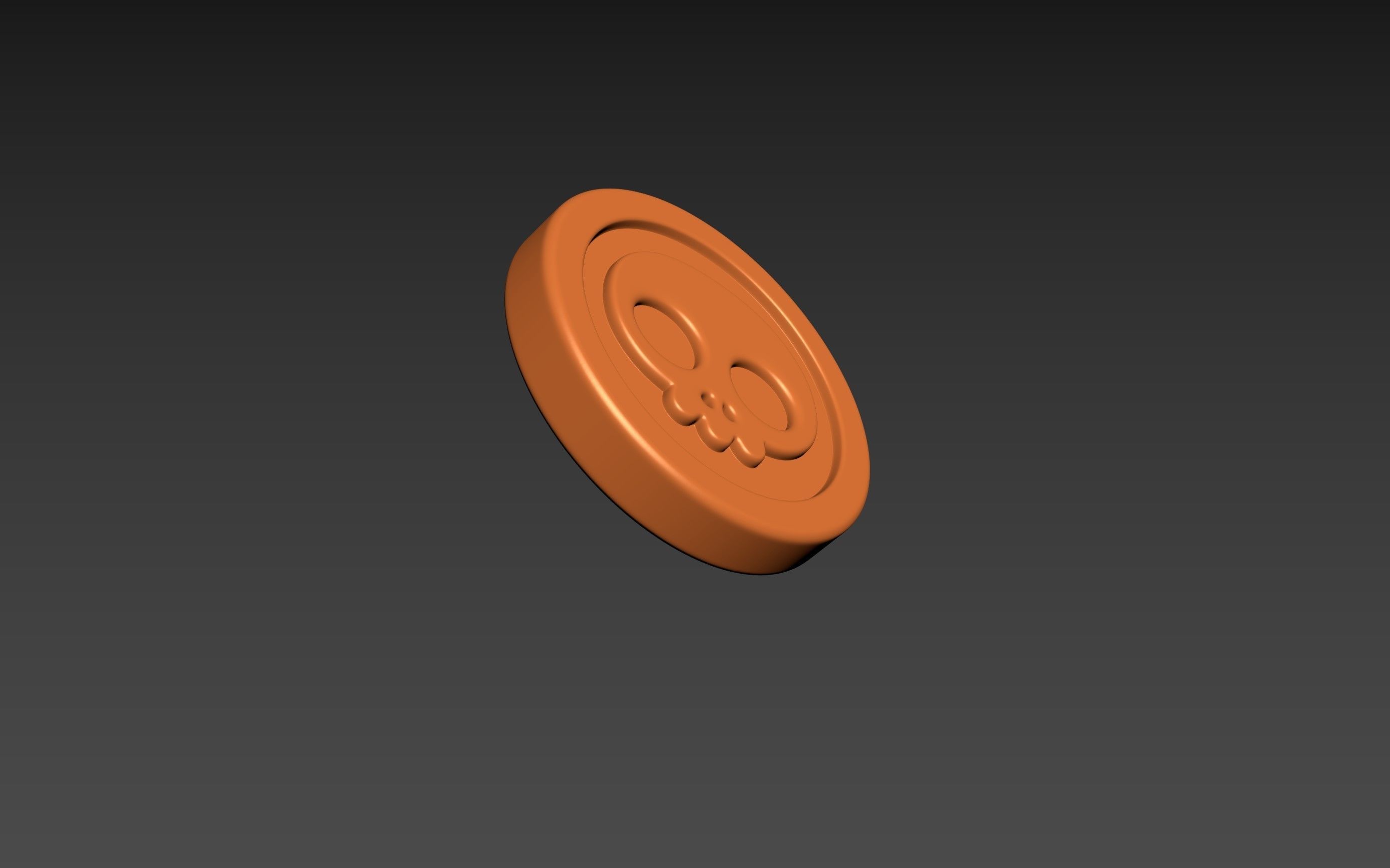 Print003 Coin Skull 3D model 3D printable | CGTrader