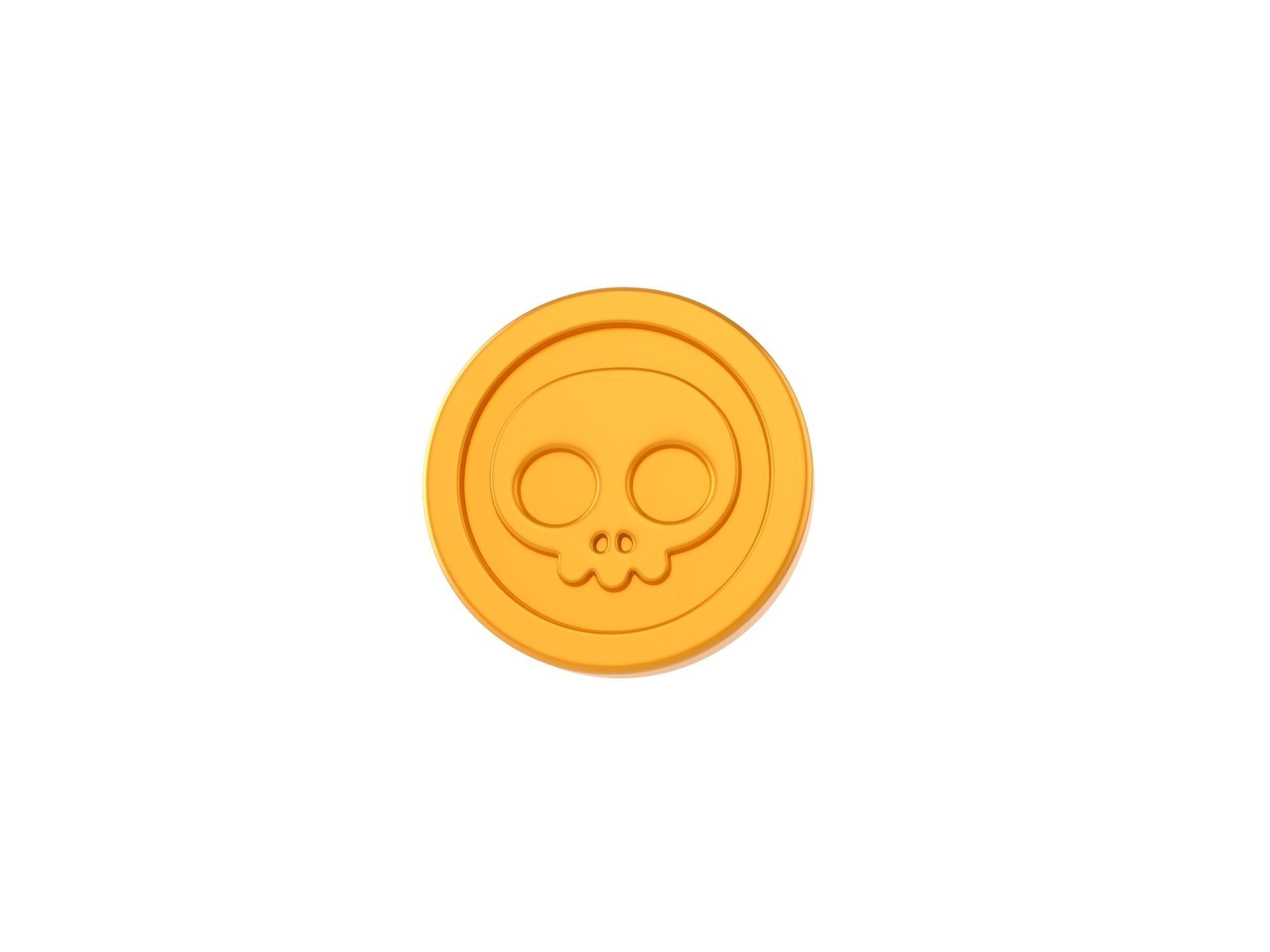 Print003 Coin Skull 3D model 3D printable | CGTrader