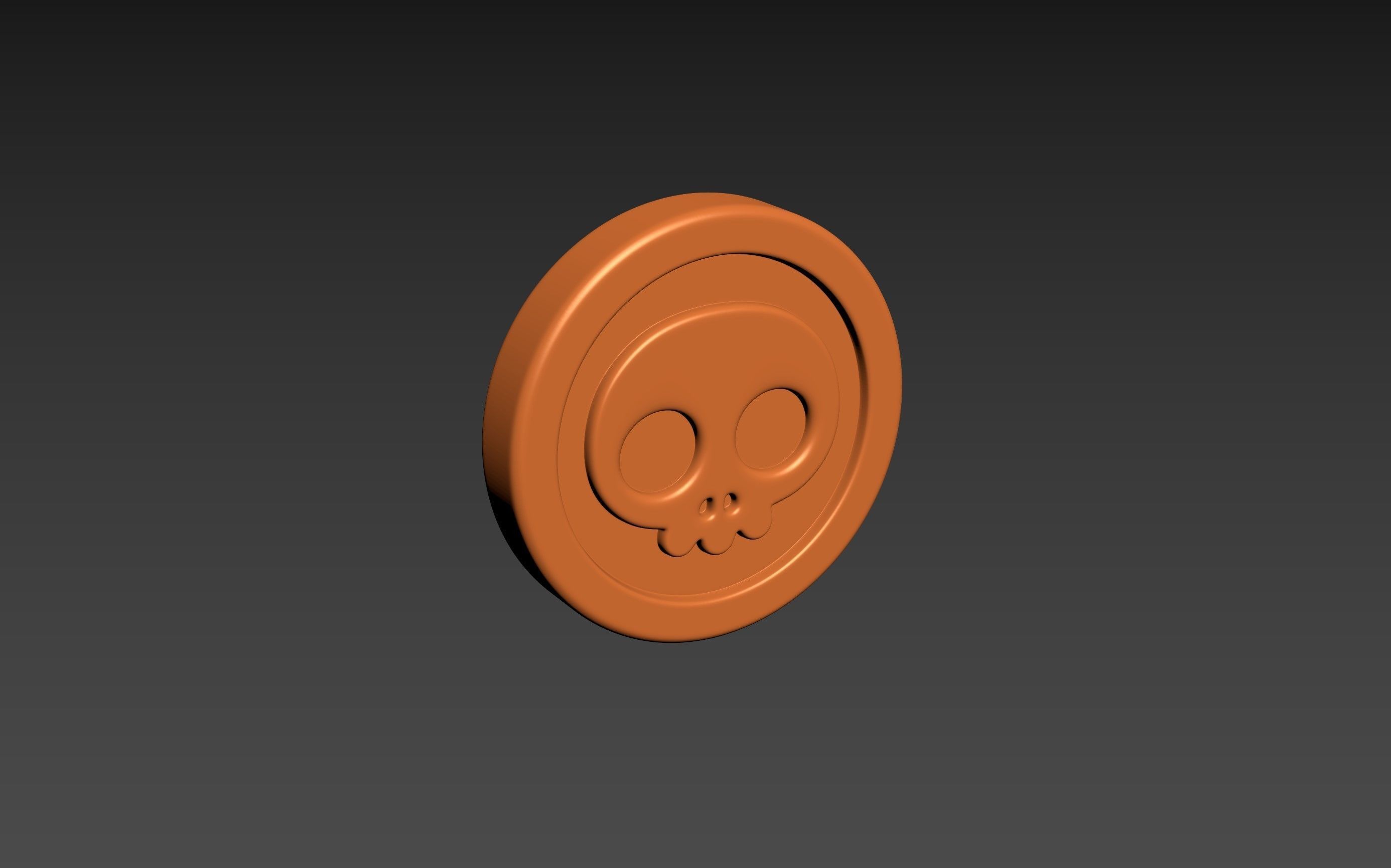 Print003 Coin Skull 3D model 3D printable | CGTrader
