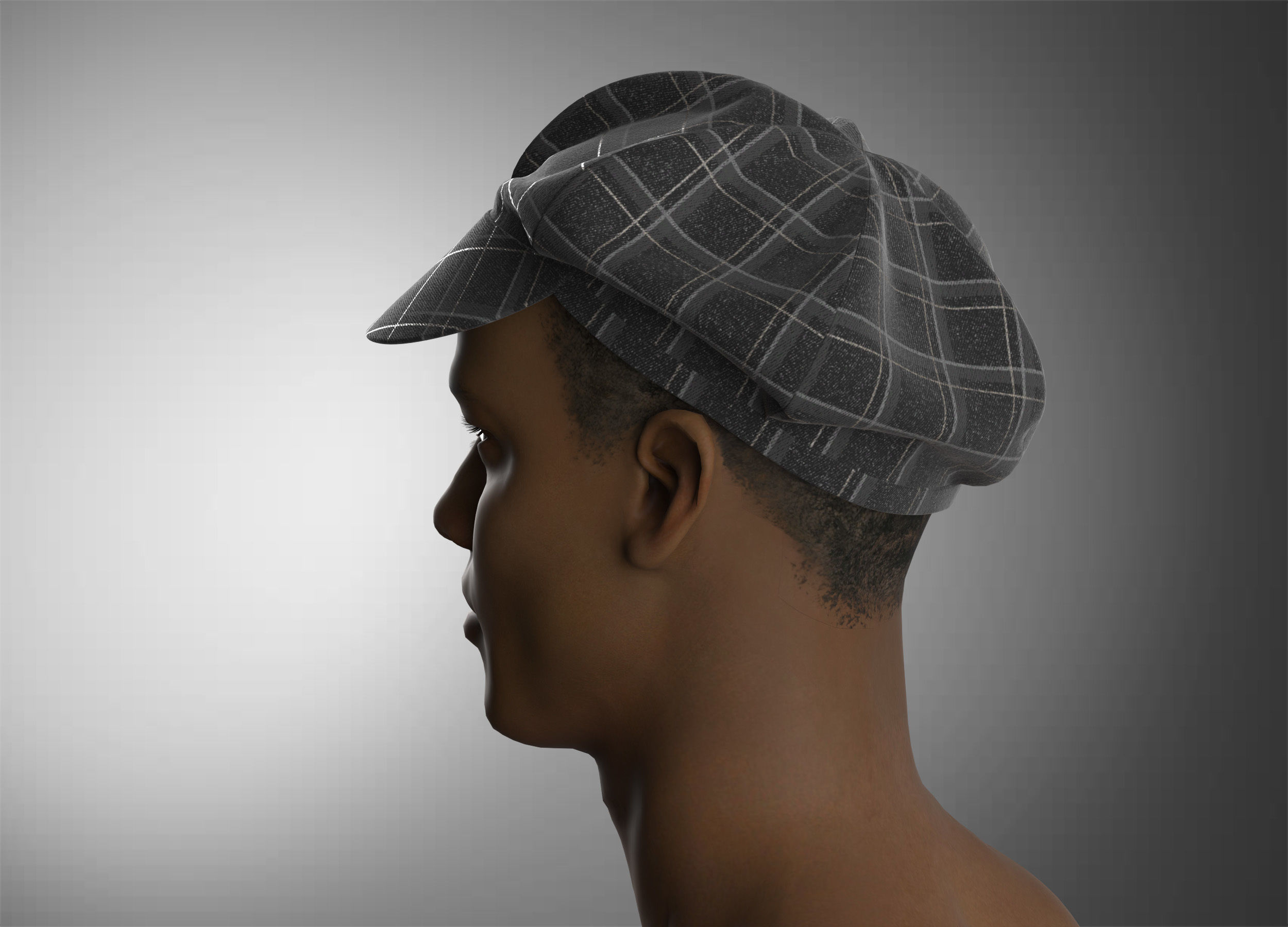 Newsboy hat 3D model | CGTrader