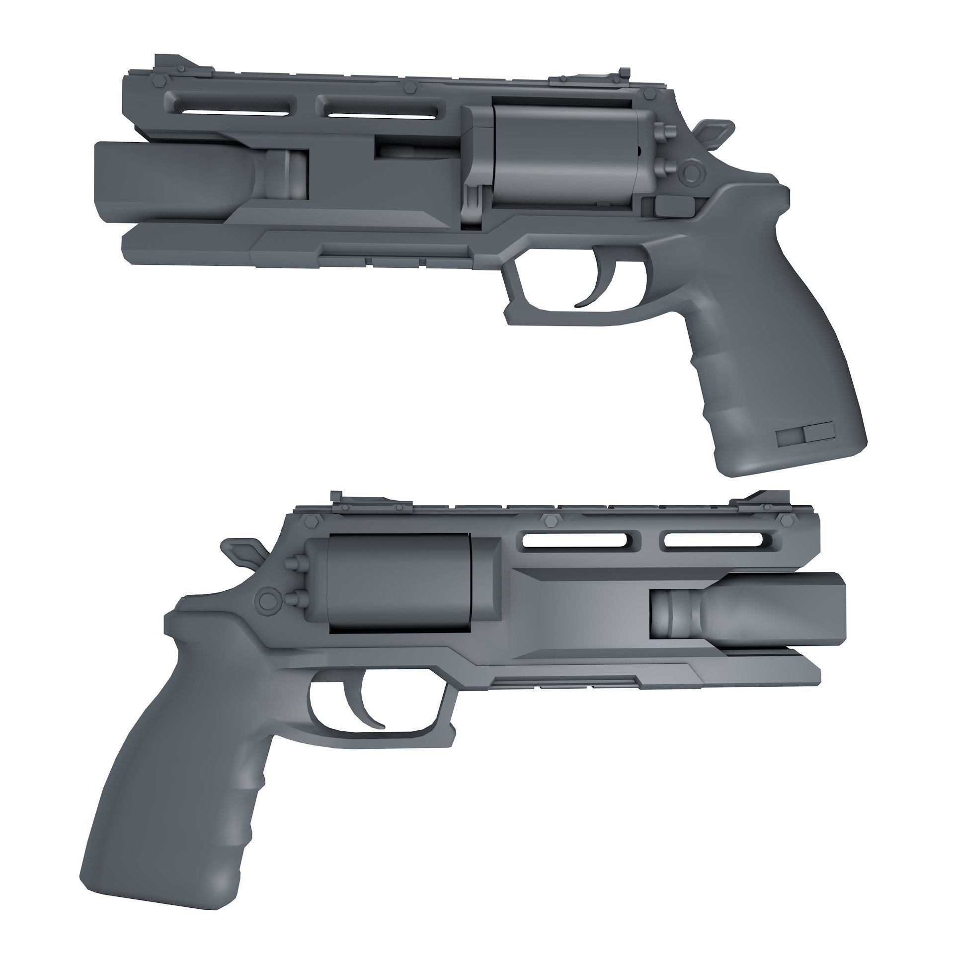 3D model Sci-Fi Plasma Revolver Handgun Camo VR / AR / low-poly | CGTrader