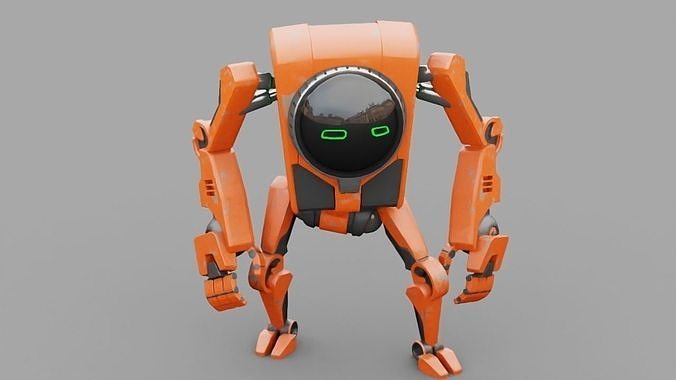 Toon robot rigged character 3D model rigged | CGTrader