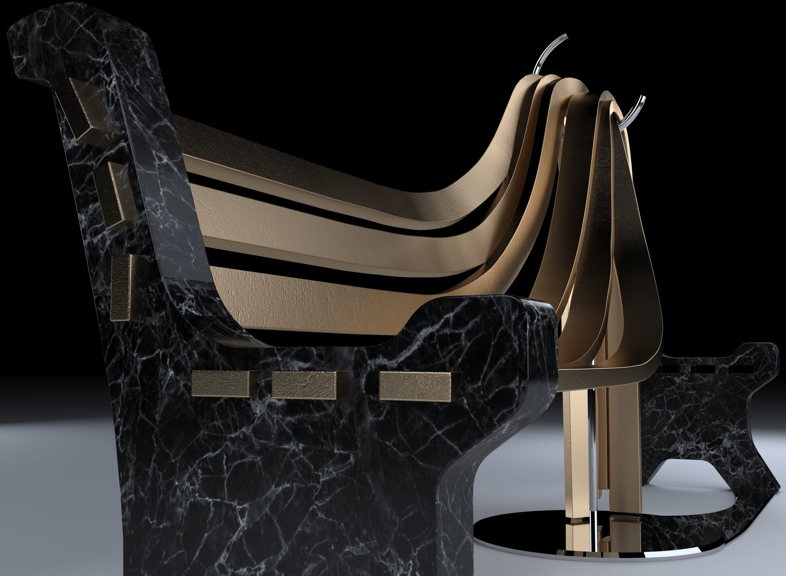 Artistic Bench Figure 3D model | CGTrader