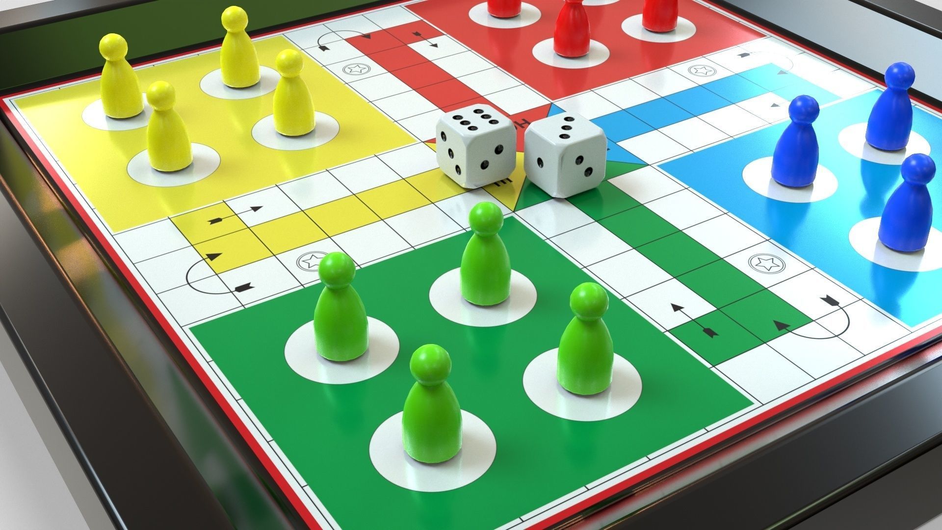 3D model Ludo Game Board VR / AR / low-poly | CGTrader