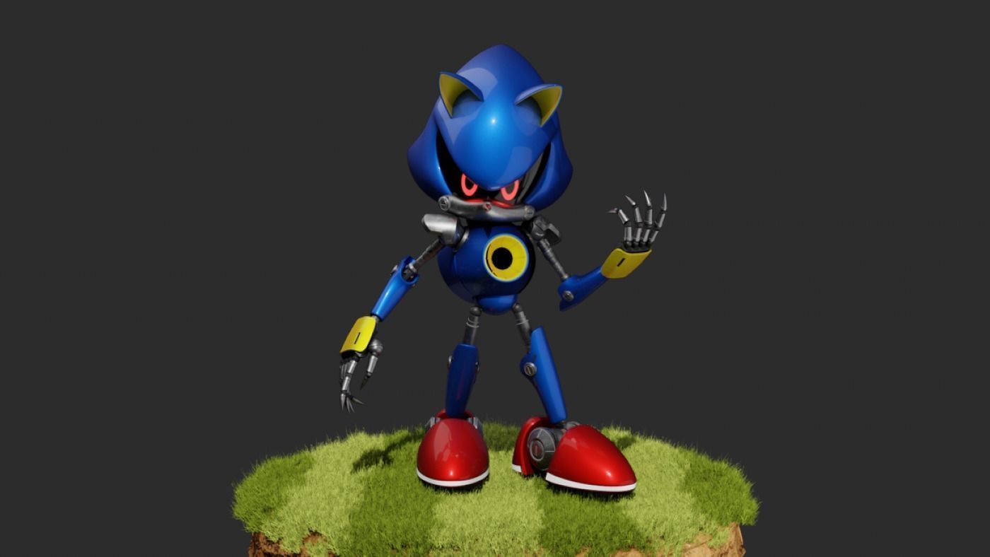 Metal Sonic RIG free 3D model rigged | CGTrader