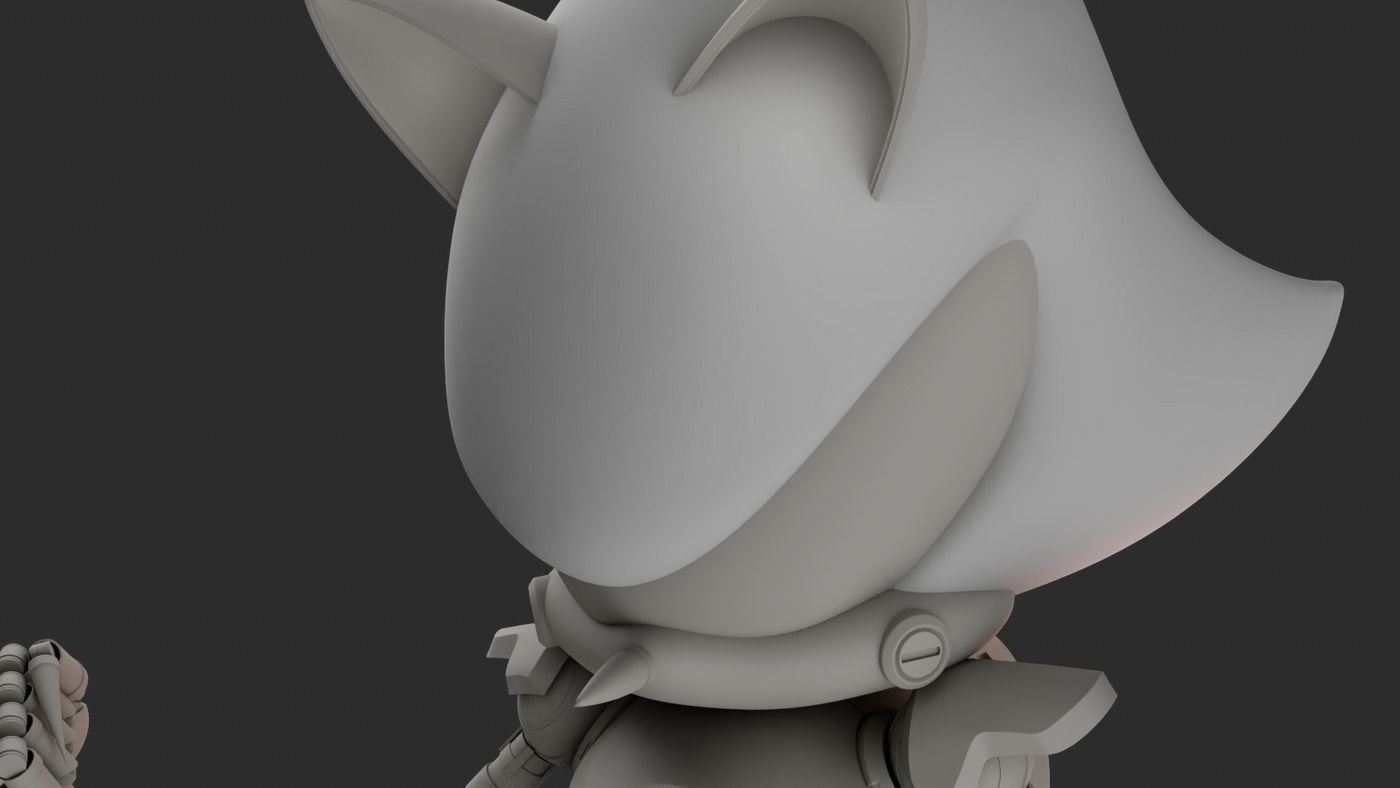 Metal Sonic RIG free 3D model rigged | CGTrader