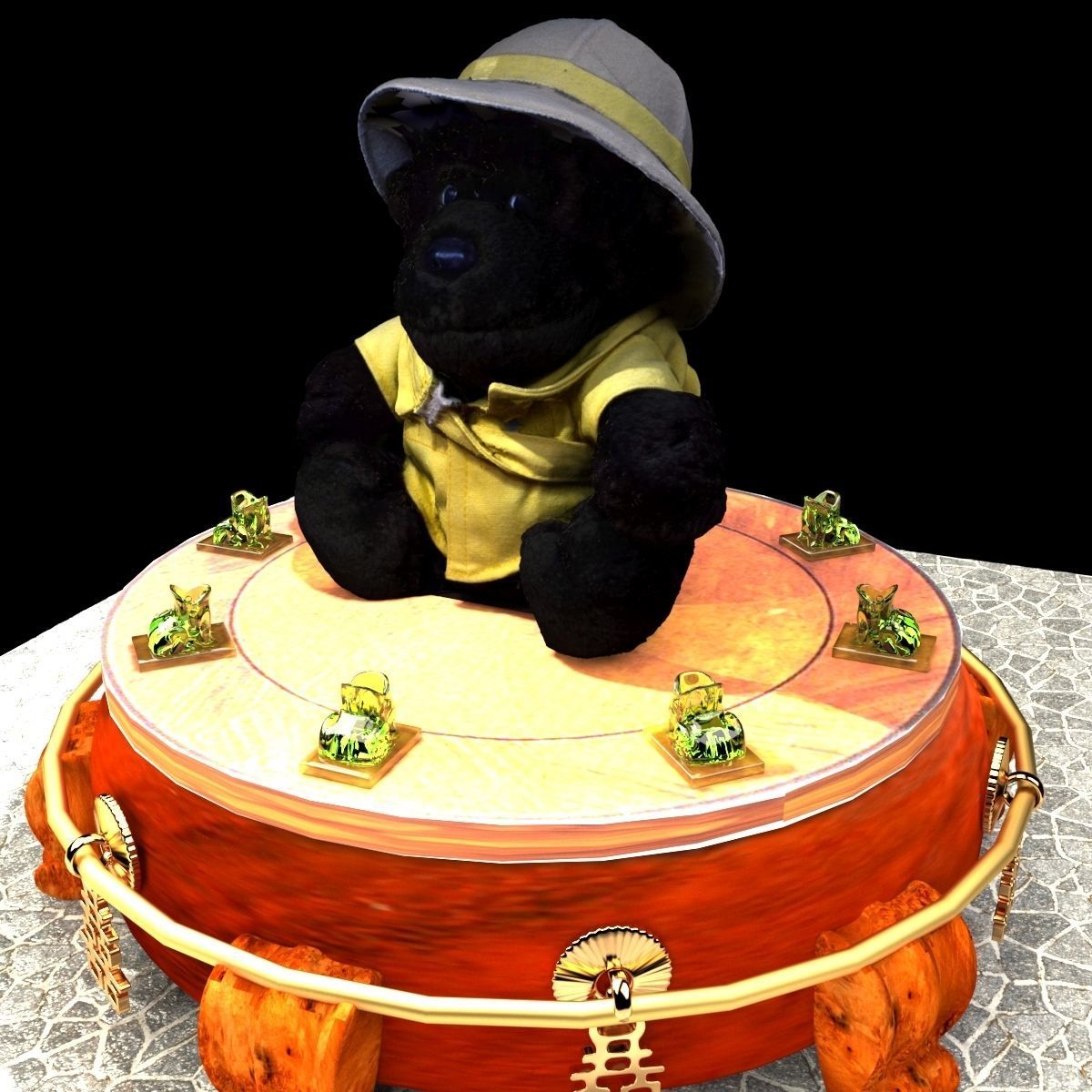 Chinese teddy bear 3D model | CGTrader