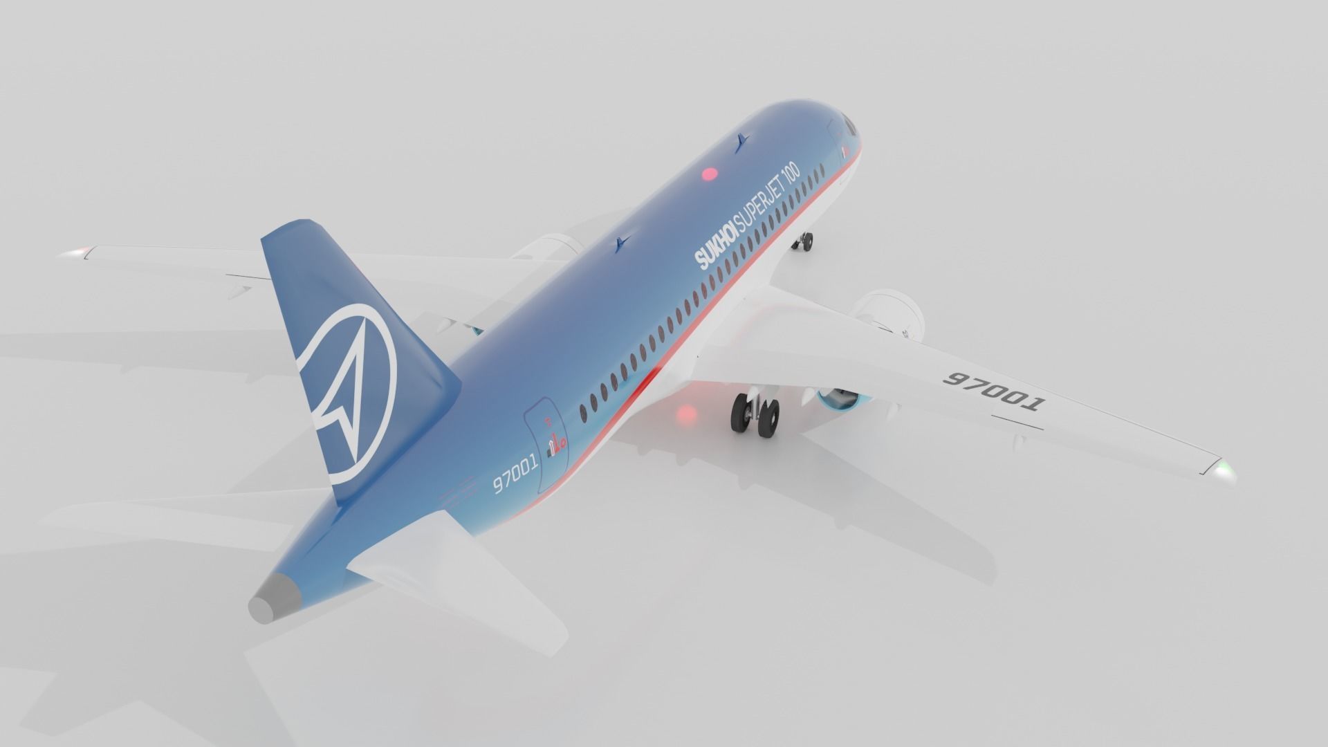3D model Sukhoi Superjet SSJ100 - Prototype 1 Livery VR / AR / low-poly ...