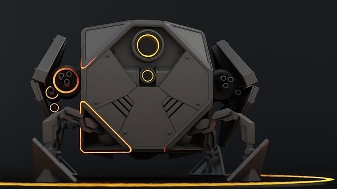 CUBE BOT rigged - animated 3D model animated rigged | CGTrader