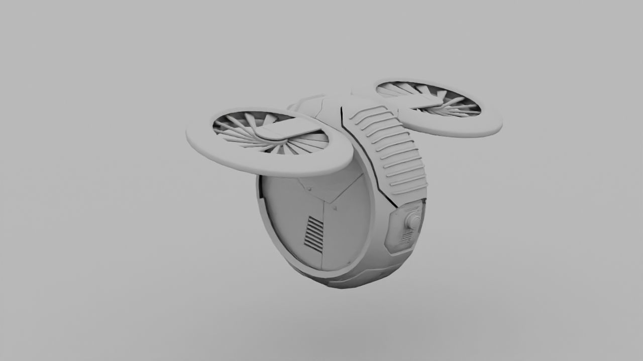 DRONE BOT rigged - animated 3D model animated rigged | CGTrader