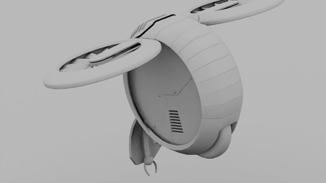 DRONE BOT rigged - animated 3D model animated rigged | CGTrader