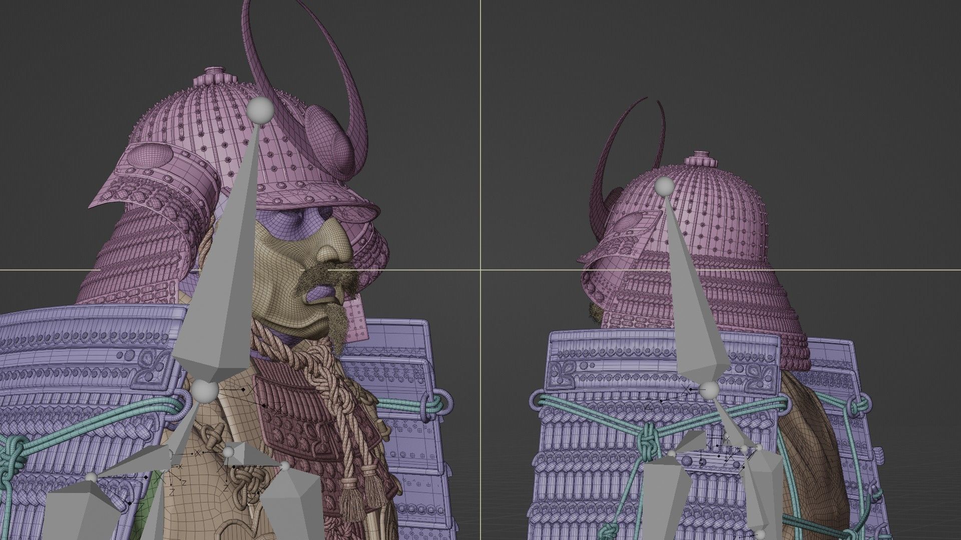 MEDIEVAL Japanese Samurai Rigged 3D model rigged | CGTrader