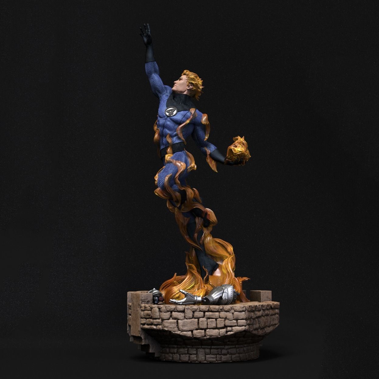 Human Tourch Statues 3D Model Ready to Print STL 3D model 3D printable ...