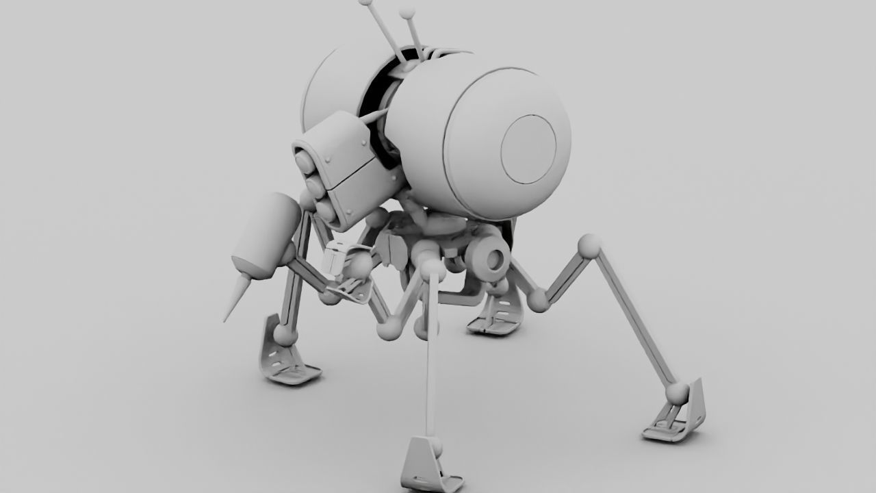 NANO BOT rigged character 3D model rigged | CGTrader