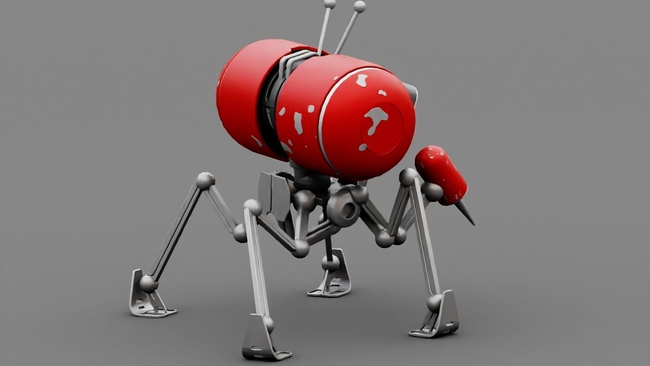 NANO BOT rigged character 3D model rigged | CGTrader