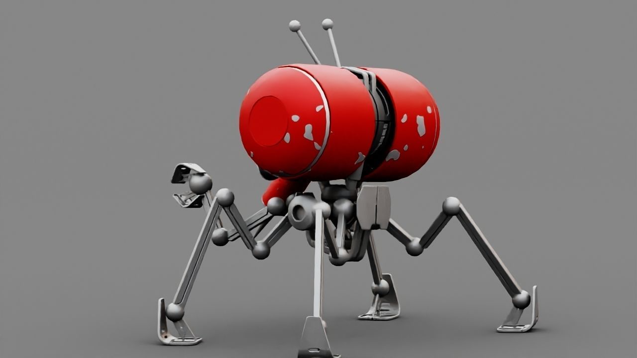 NANO BOT rigged character 3D model rigged | CGTrader