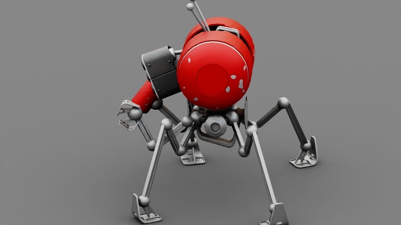 NANO BOT rigged character 3D model rigged | CGTrader