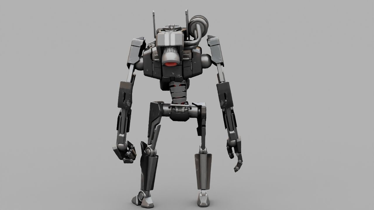 COMBAT DROID rigged character 3D model rigged | CGTrader