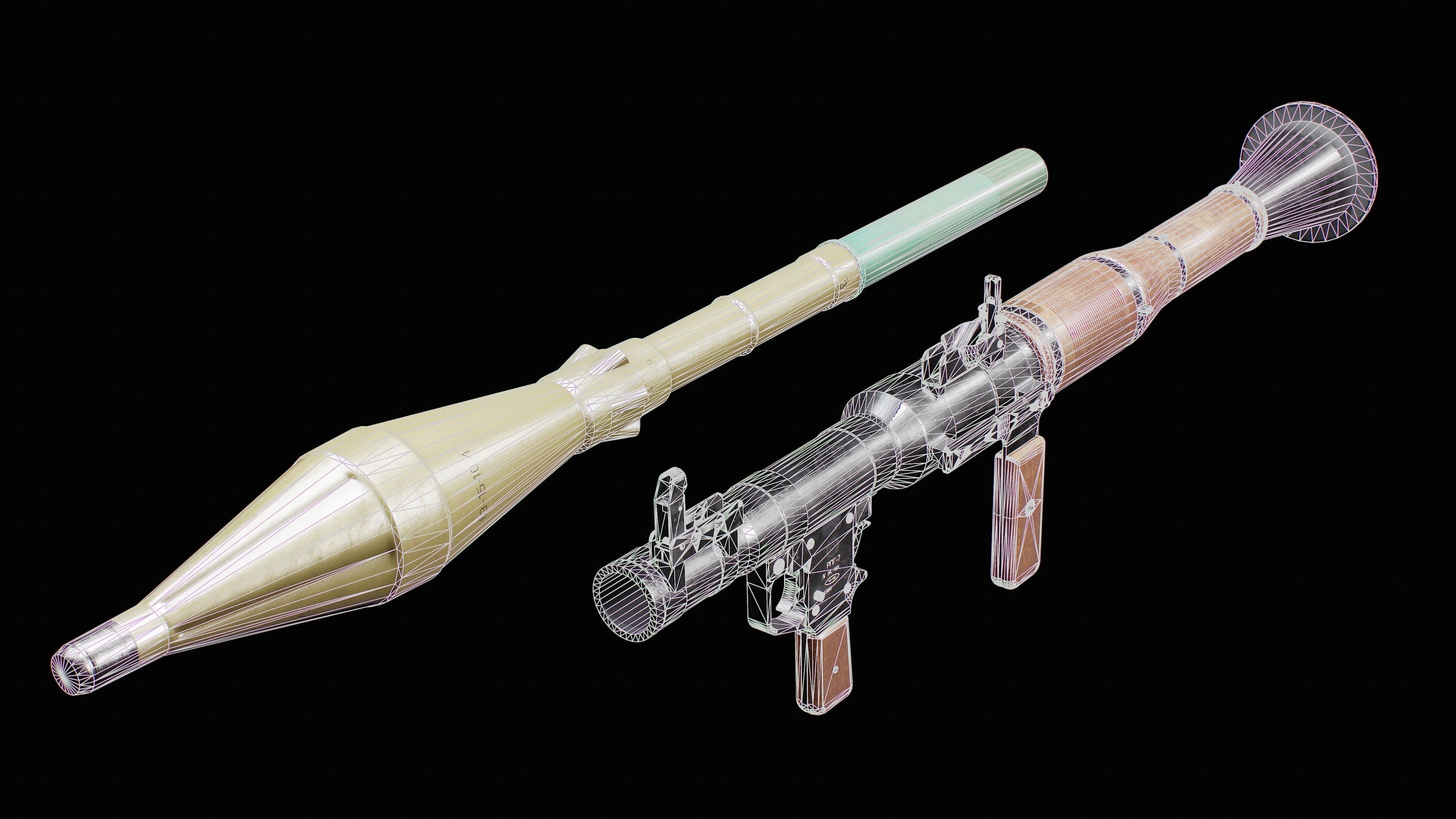 3D model RPG-7 machine gun VR / AR / low-poly | CGTrader