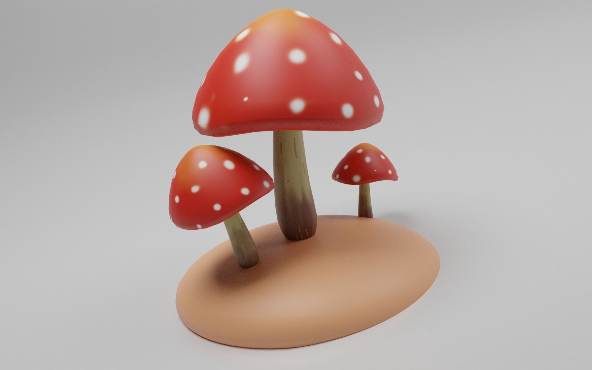 3D model Mushroom VR / AR / low-poly | CGTrader