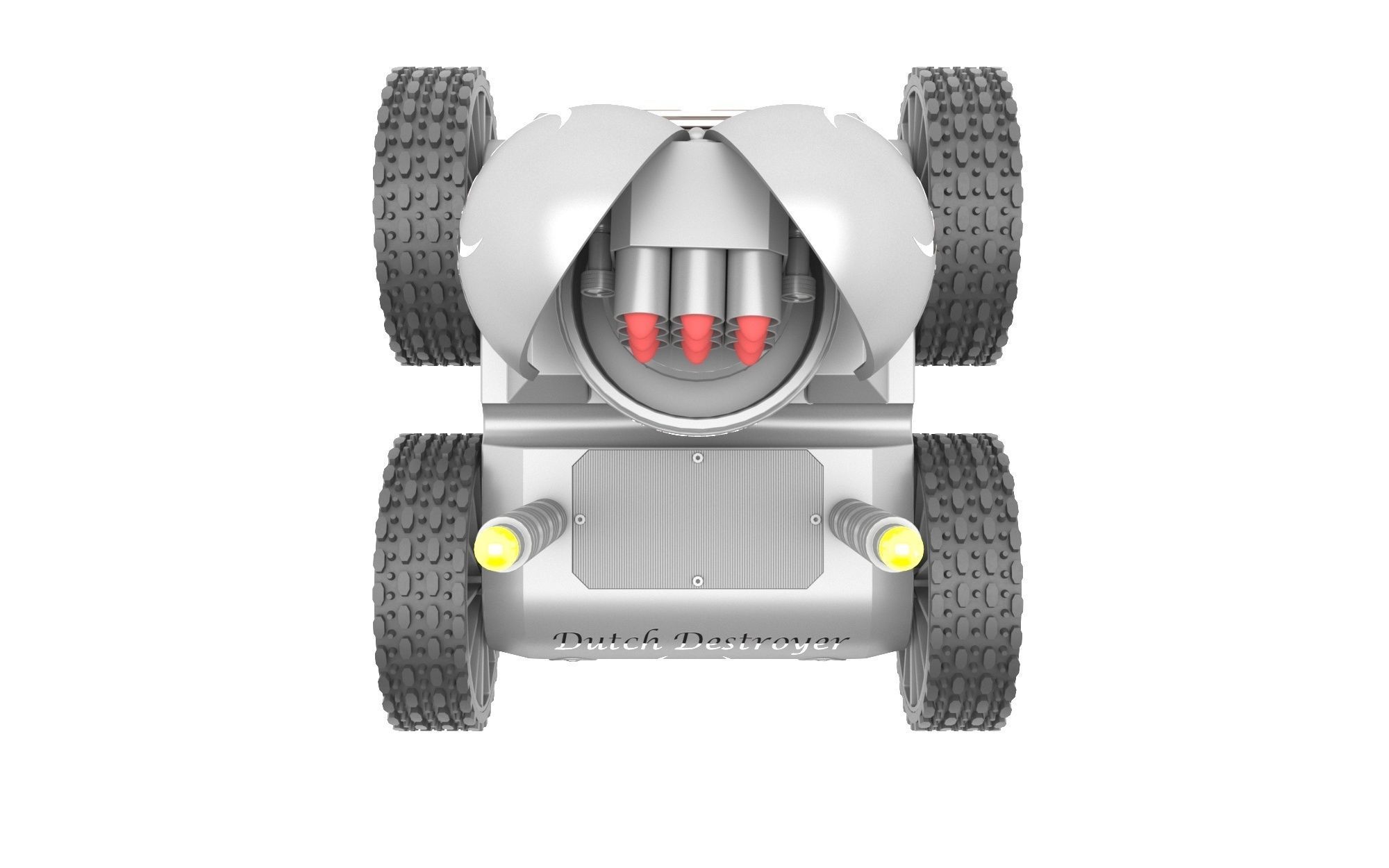 Destroyer remote control robot with two wheels 3D model | CGTrader