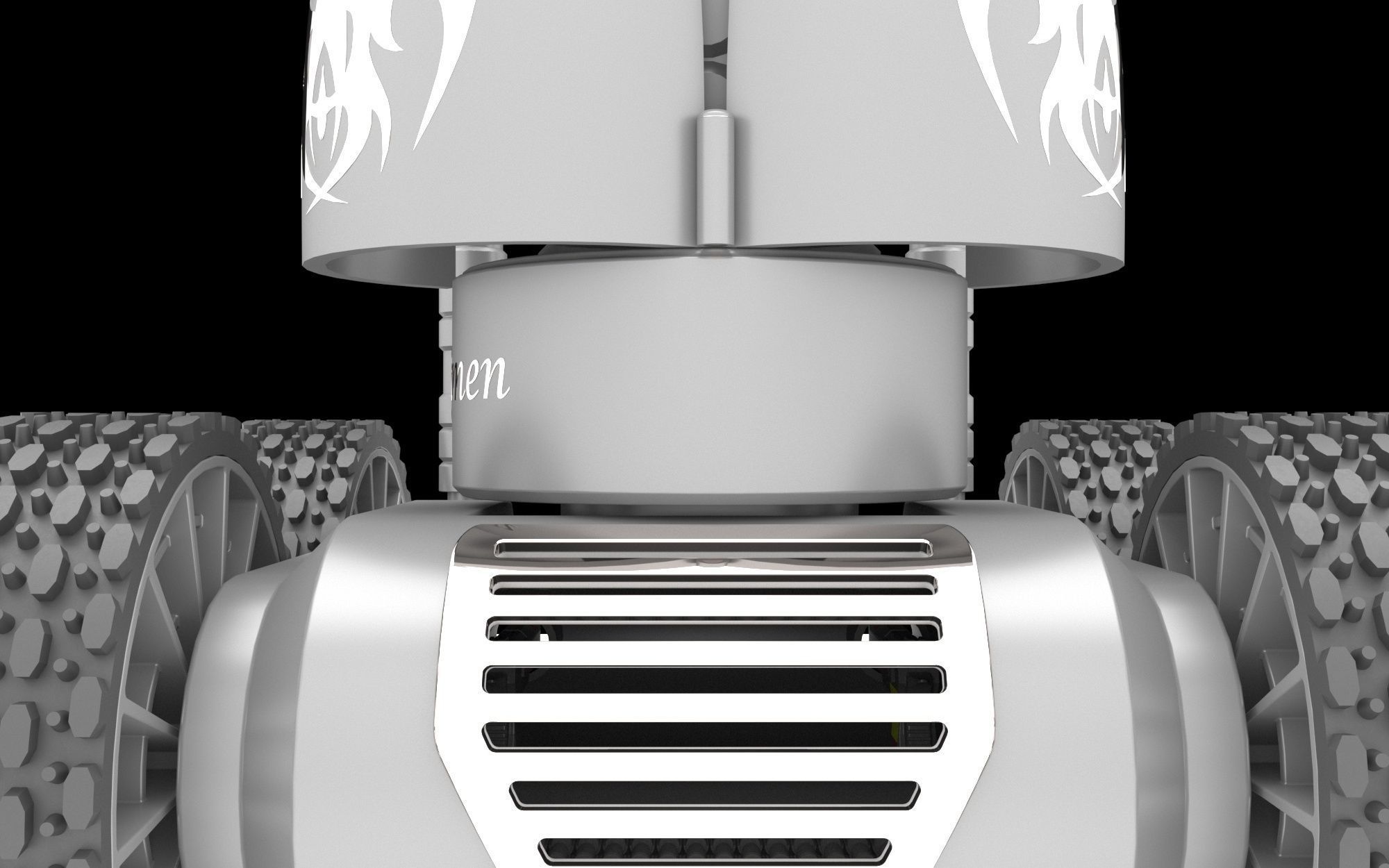 Destroyer remote control robot with two wheels 3D model | CGTrader