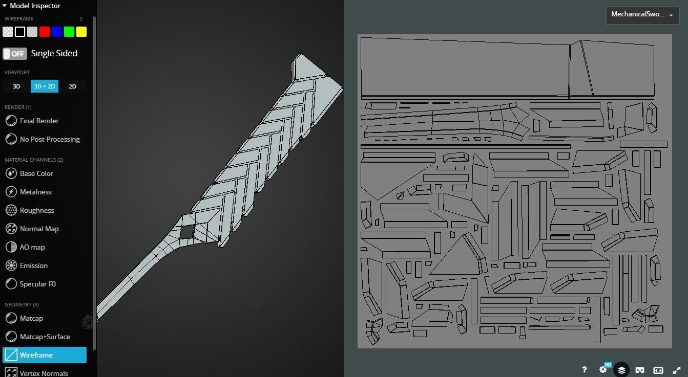 3D model Mechanical Sword VR / AR / low-poly | CGTrader