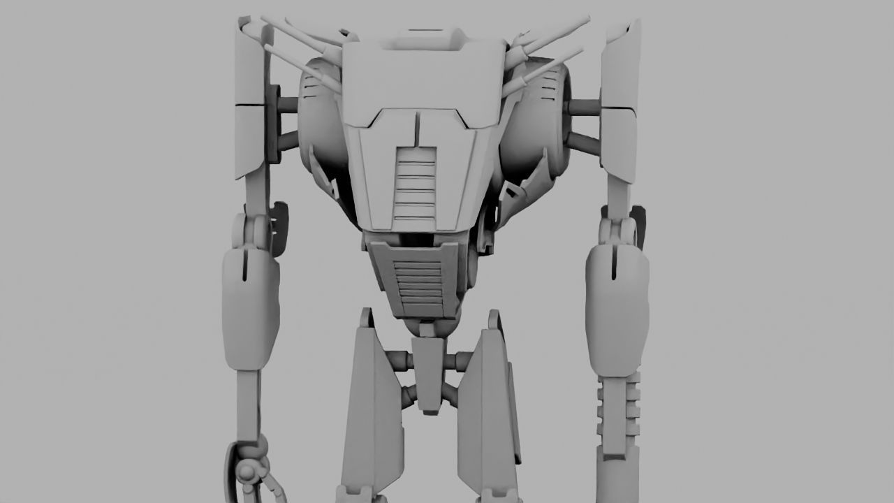 Combat Droid rigged 3D model rigged | CGTrader