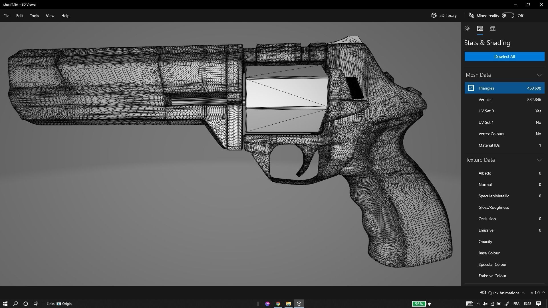 Sheriff gun free 3D model | CGTrader