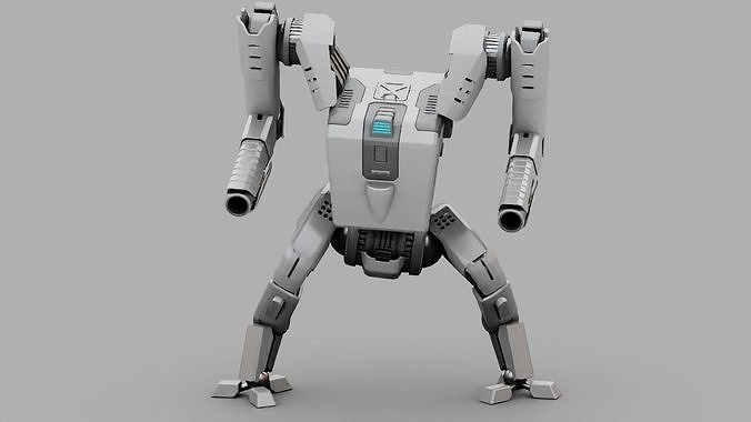 Combat Droid rigged 3D model rigged | CGTrader