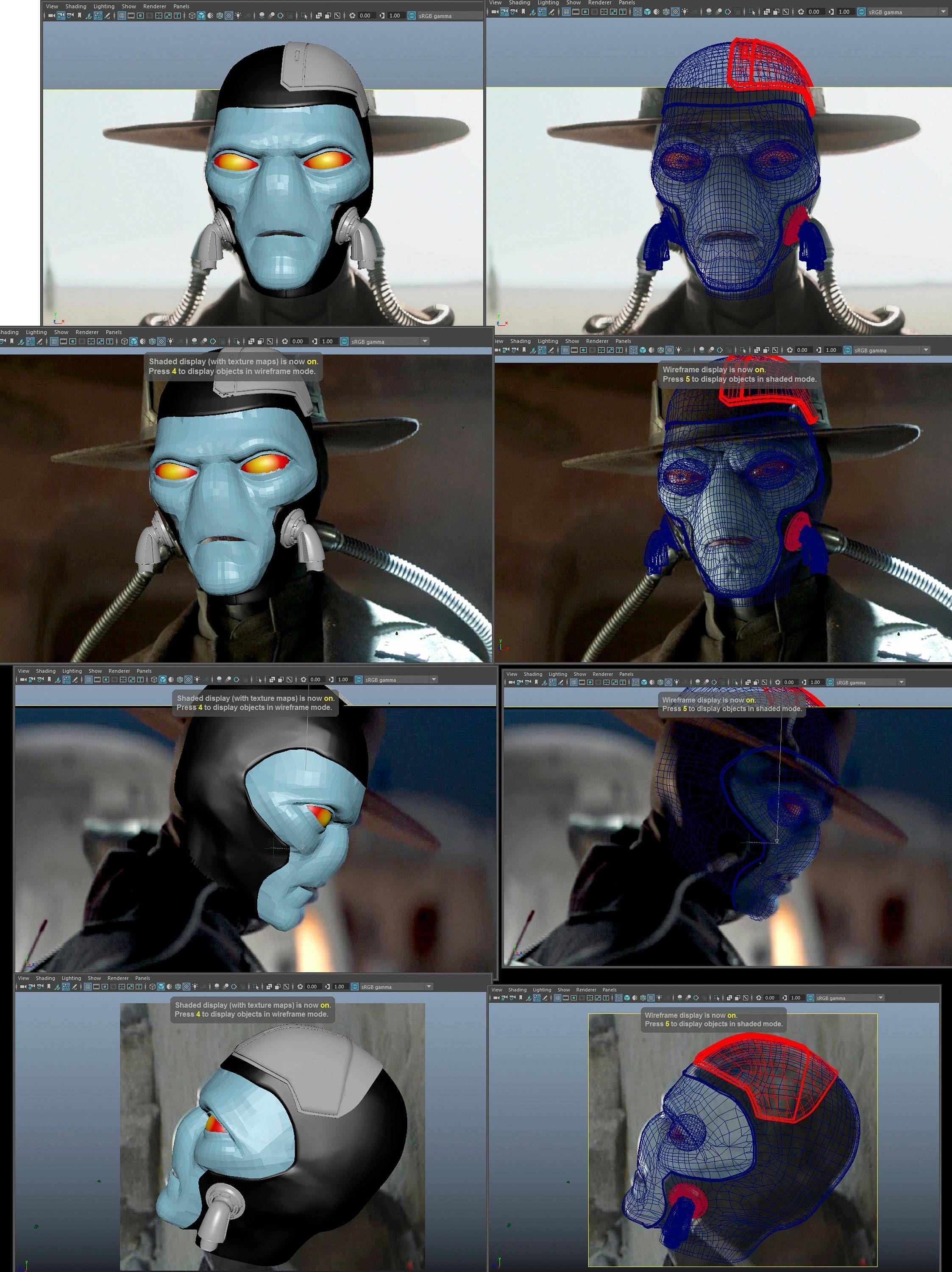 Cad Bane 1 1 scale head for 3d print 3D model 3D printable | CGTrader