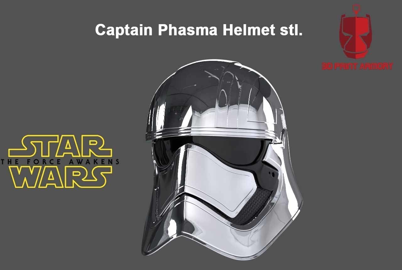 Captain Phasma Helmet Stl 3D model 3D printable | CGTrader