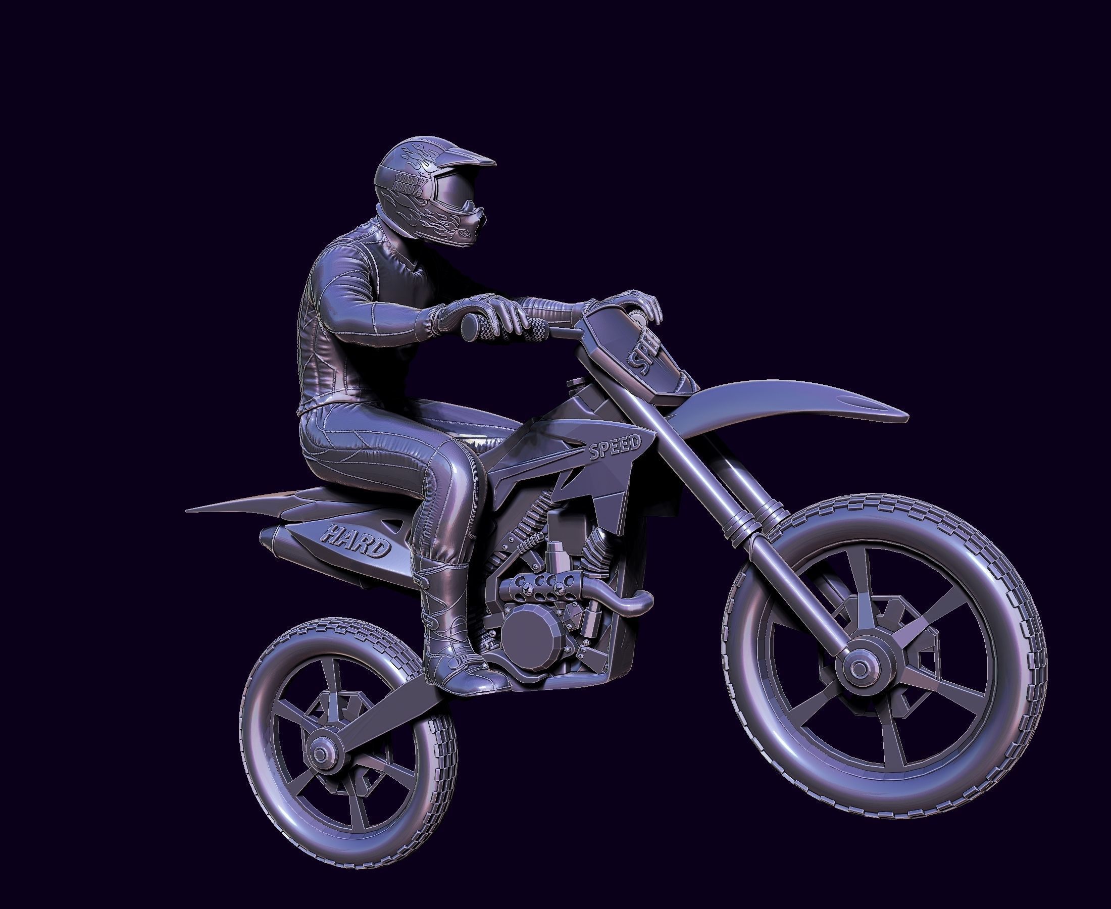 racer and motorcycle Suzuki rmz-250 3D model 3D printable | CGTrader