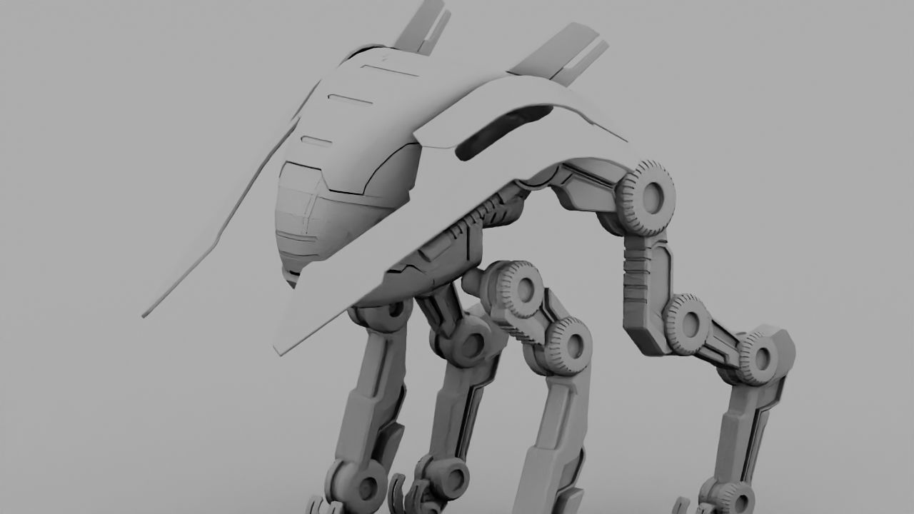 Alien Bot rigged 3D model rigged | CGTrader