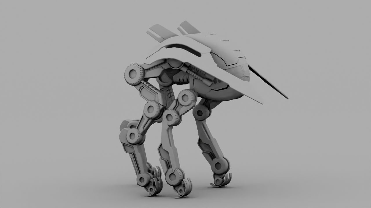 Alien Bot rigged 3D model rigged | CGTrader