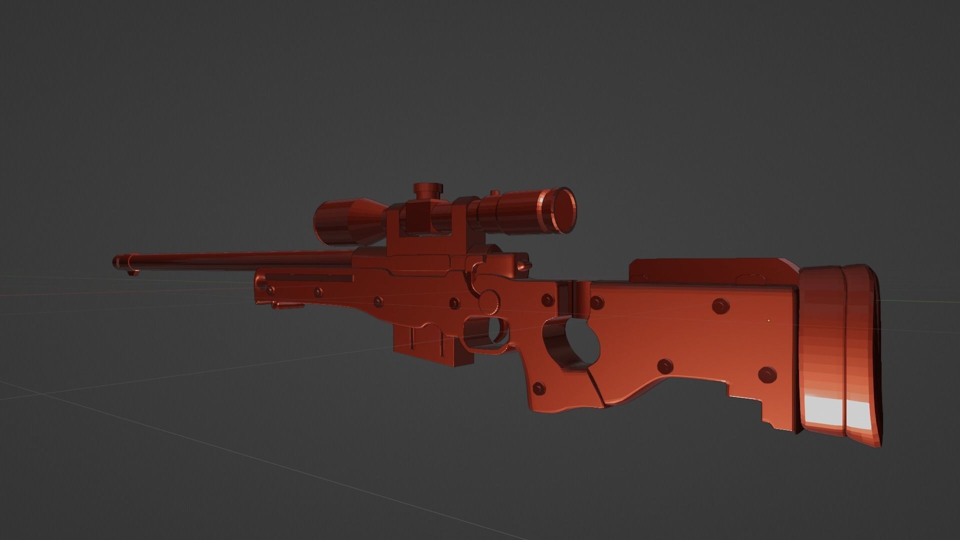 3D model Low poly AWM Sniper Gun VR / AR / low-poly | CGTrader