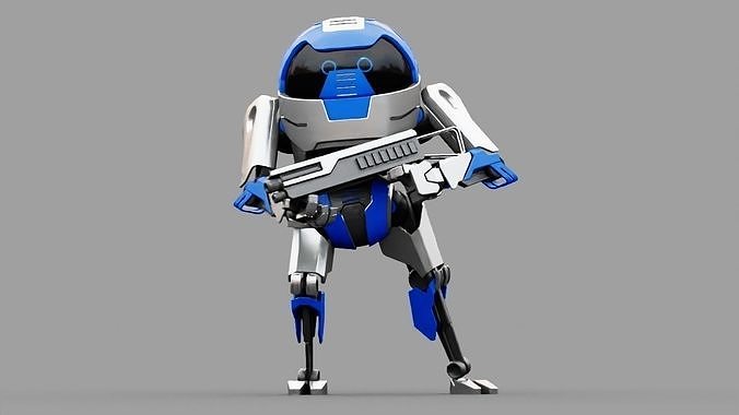 Battle droid rigged - animated 3D model animated rigged | CGTrader