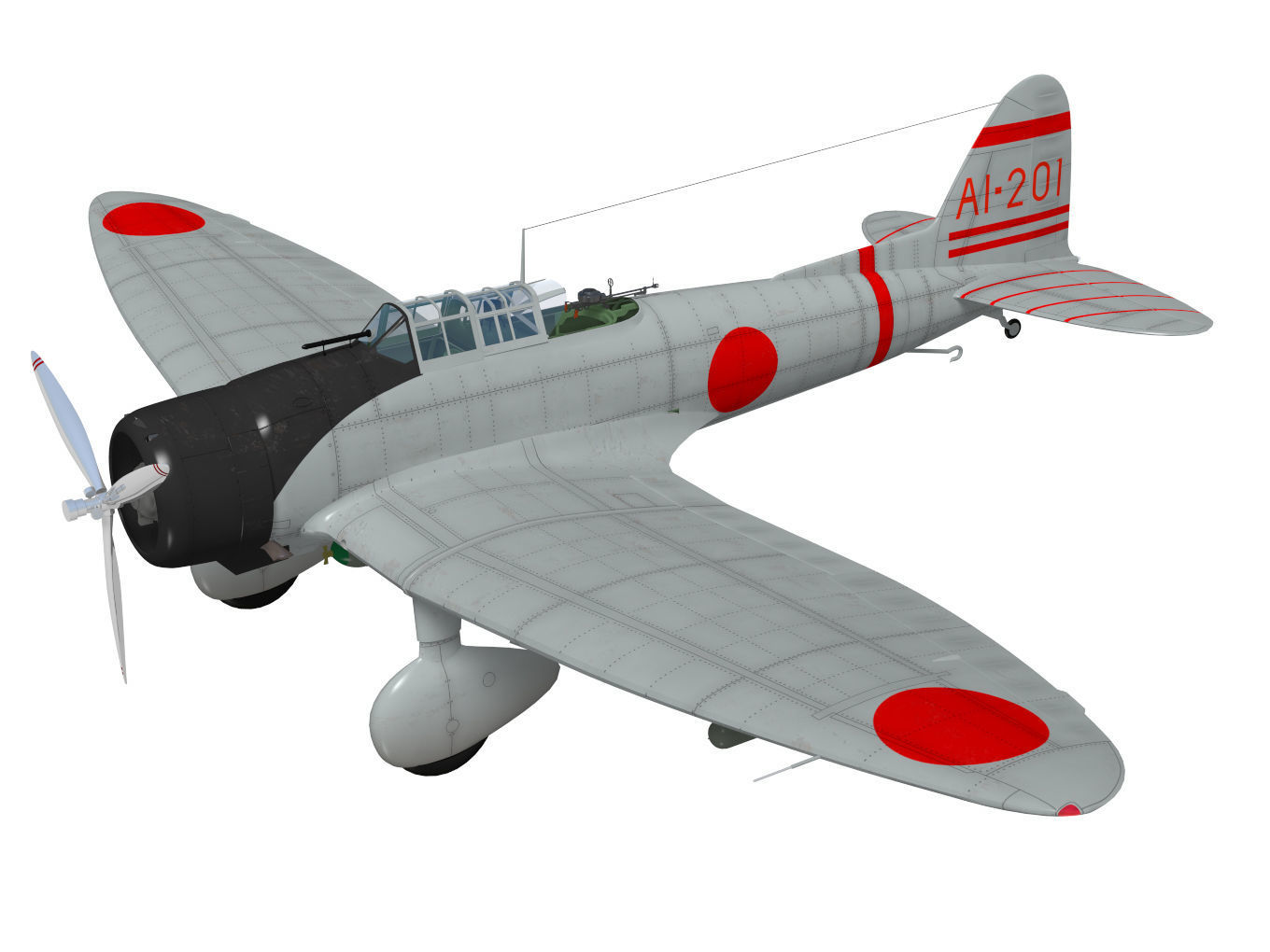 Aichi D3A Type 99 bomber Val 3D model | CGTrader