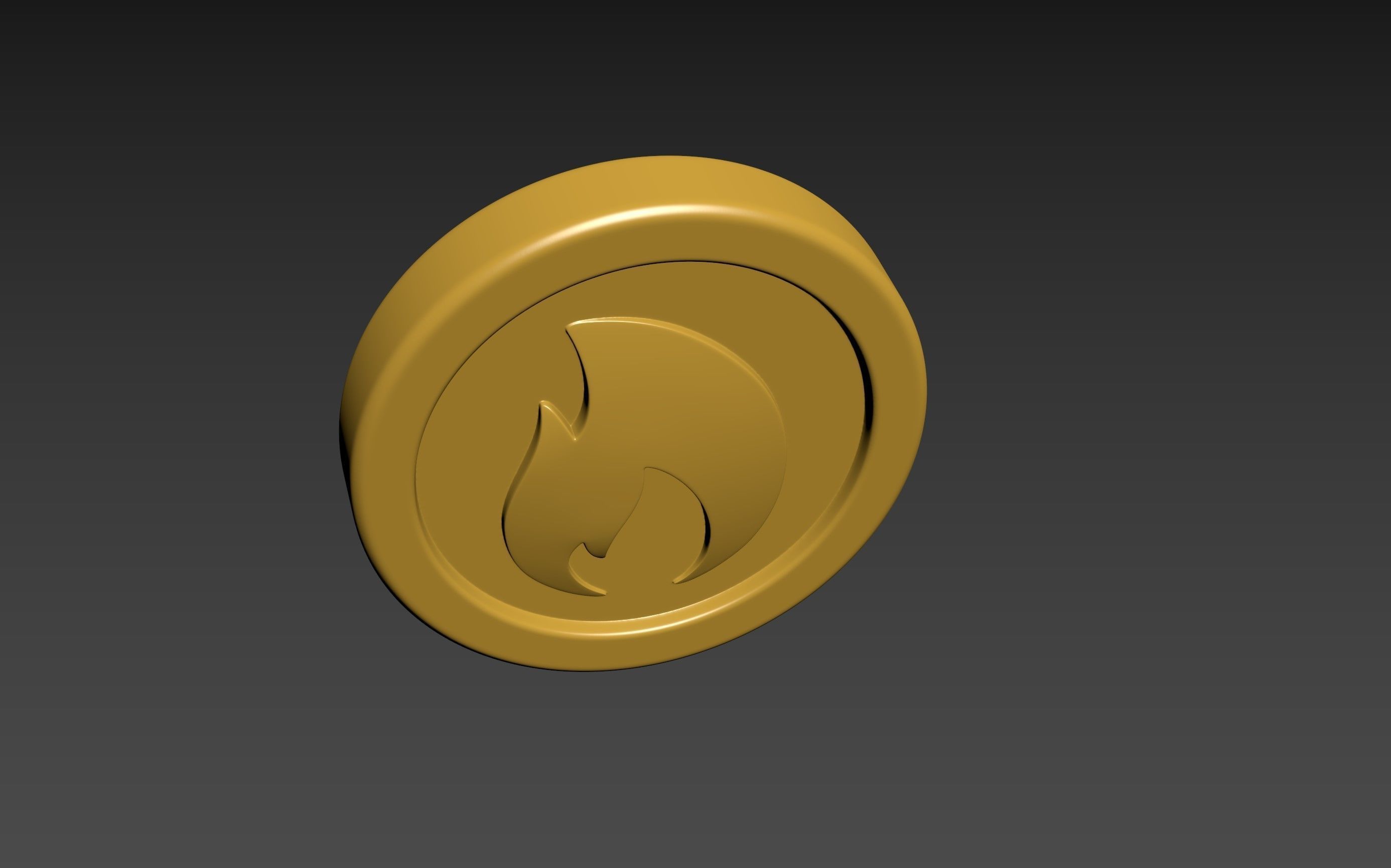 Print006 Coin Fire 3D model 3D printable | CGTrader