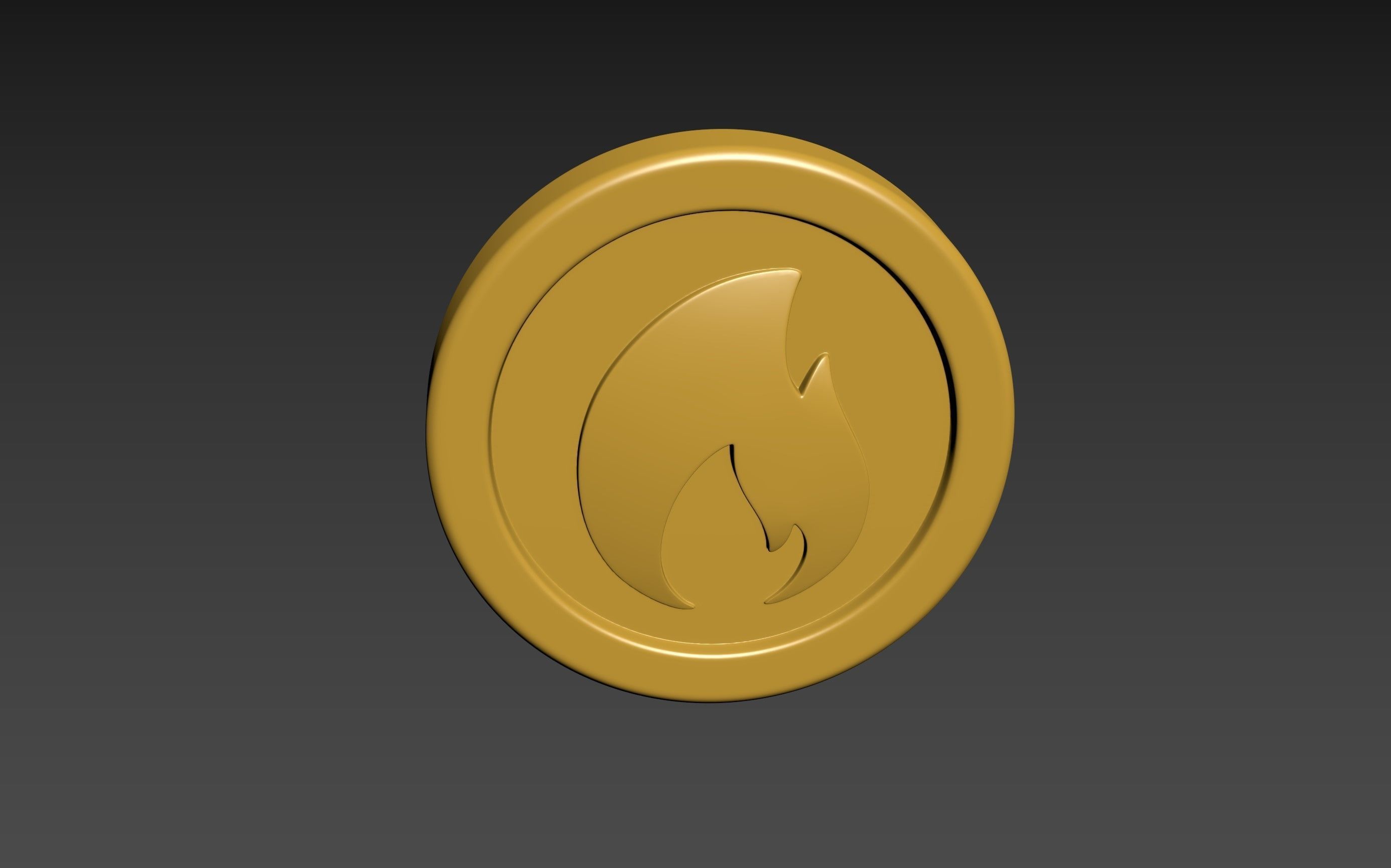 Print006 Coin Fire 3D model 3D printable | CGTrader