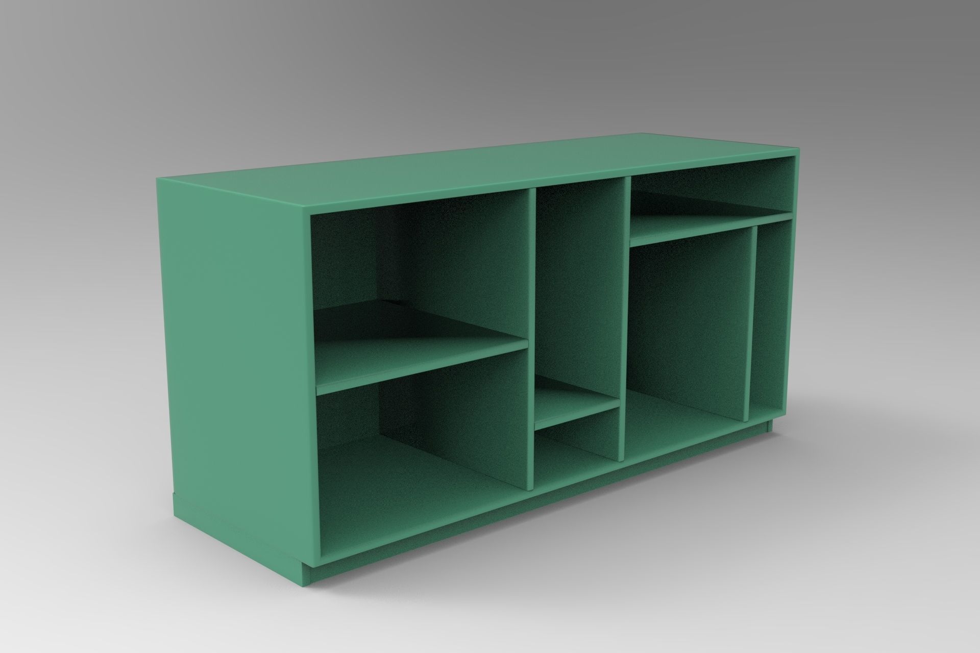 Montana Lowboard with Shelves 3D model | CGTrader