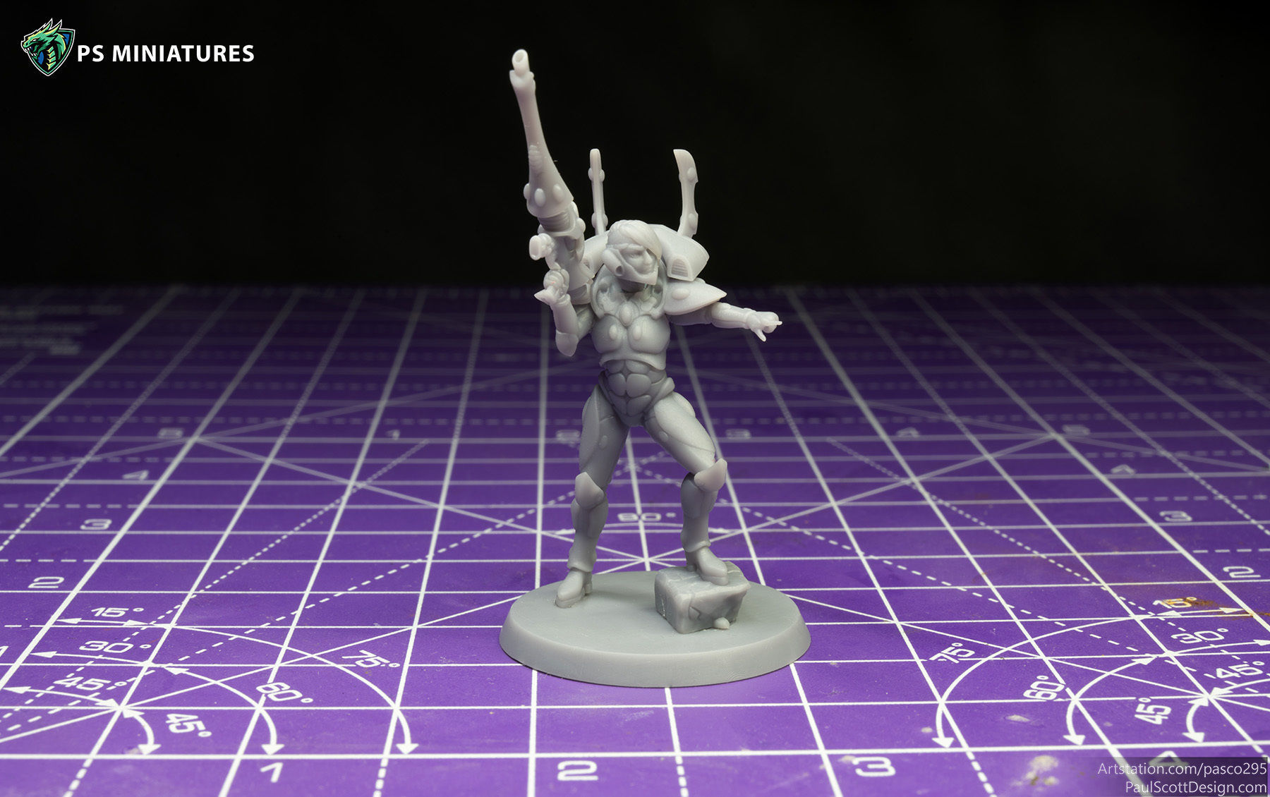 Space Elf Male Soldier Pose 2 - 8 Variants 3D model 3D printable | CGTrader