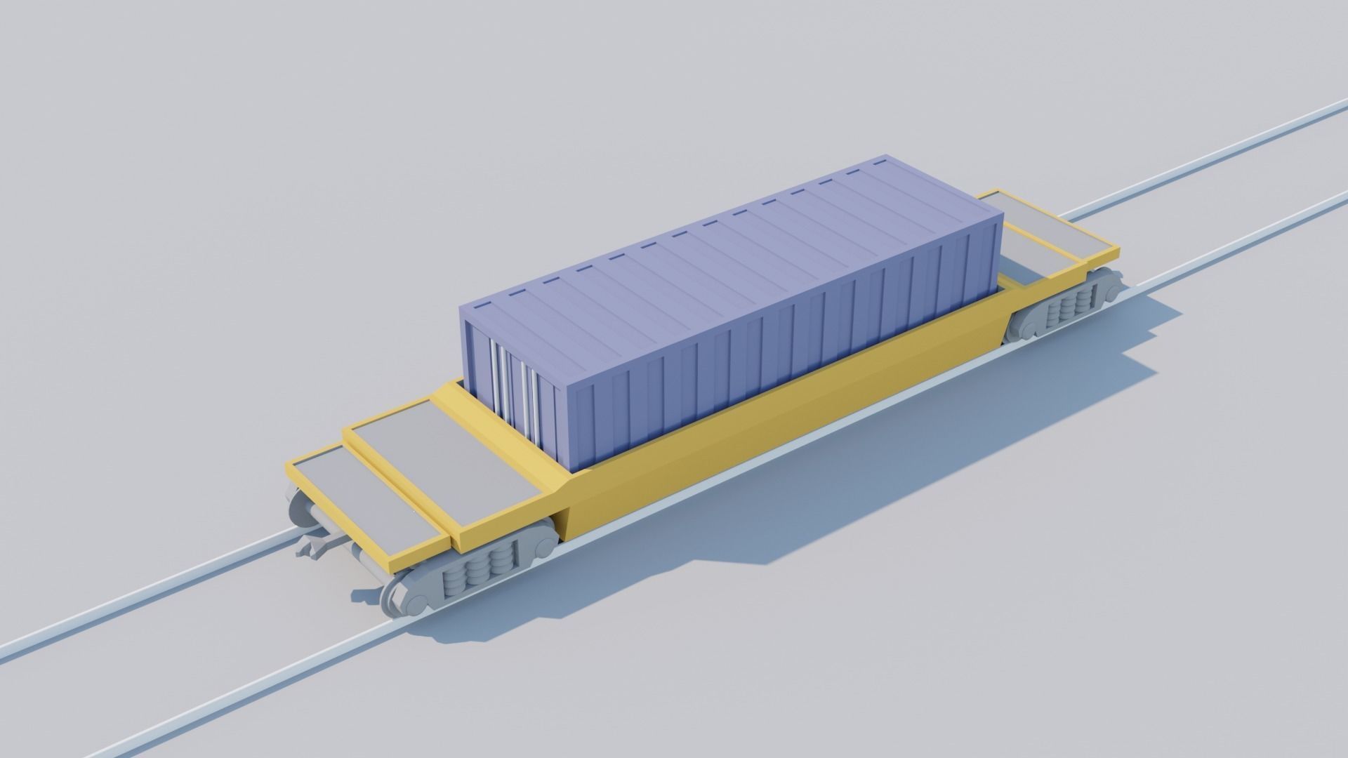 3D model Low poly container terminal VR / AR / low-poly | CGTrader