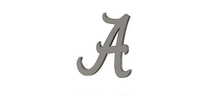 script a alabama crimson tide logo free 3D model | CGTrader