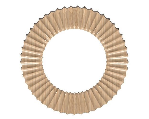 Frame-035 circular wooden frame 3D model | CGTrader
